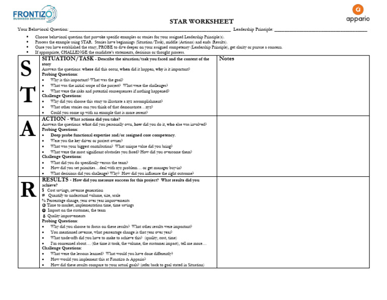 STAR Worksheet - MGHD Reference | PDF | Leadership | Social Psychology