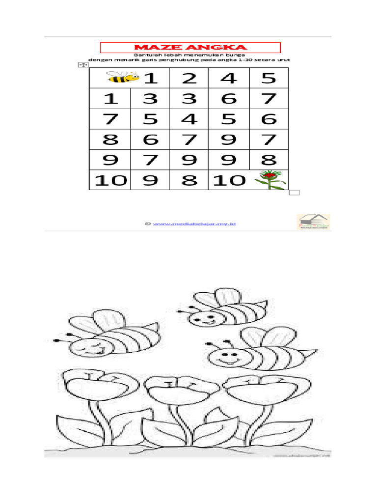 Lembar Kerja TK Lebah | PDF