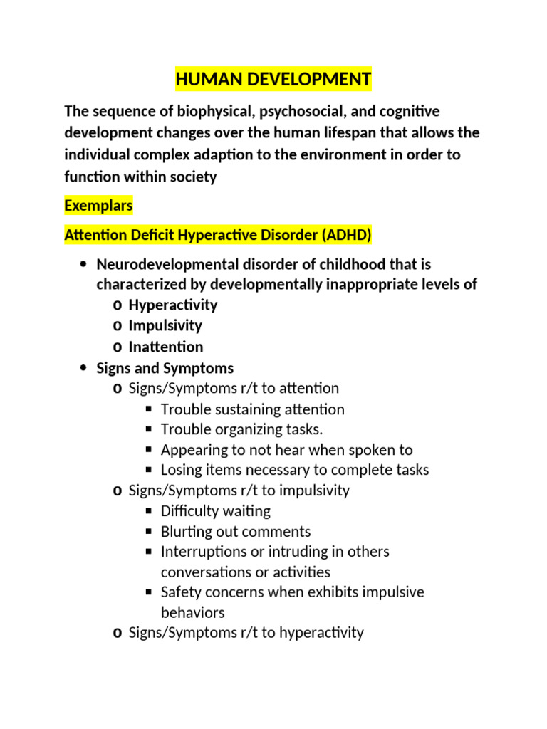 Human Development and Disorders Overview | PDF | Clinical Medicine ...