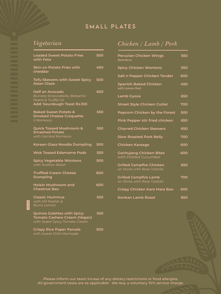 DirtyJungle_Food_Menu | PDF | Salad | Pickling