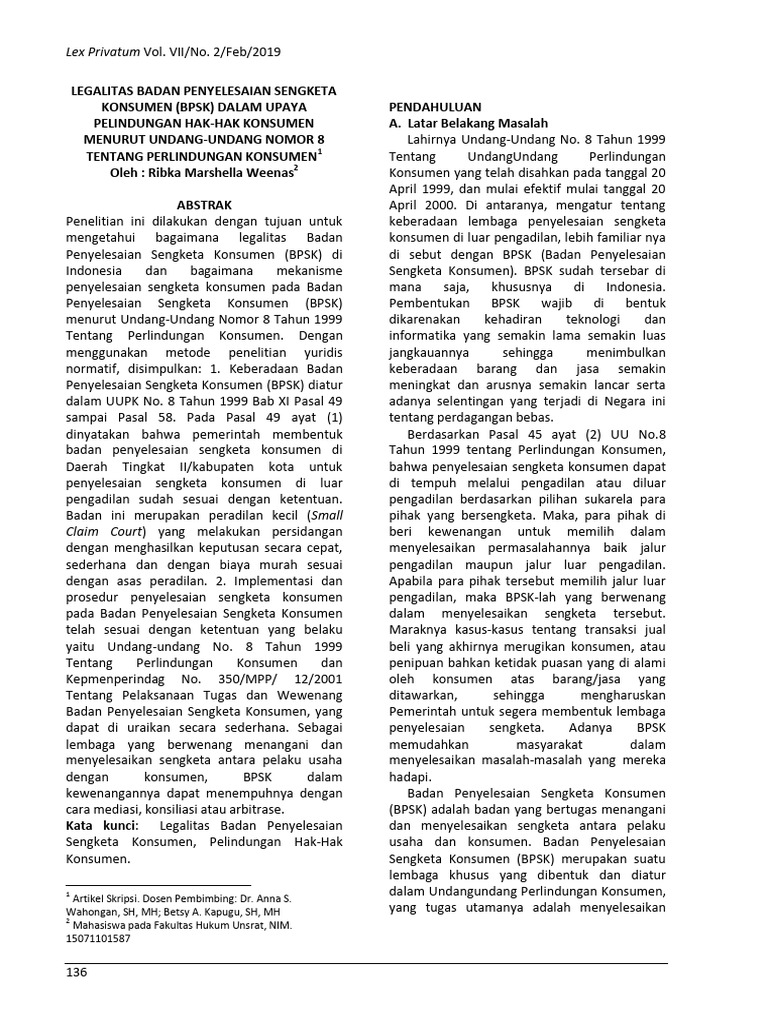 Legalitas Badan Penyelesaian Sengketa | PDF | Hukum