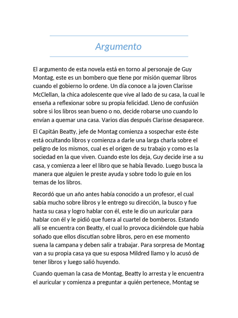 Argumento | PDF