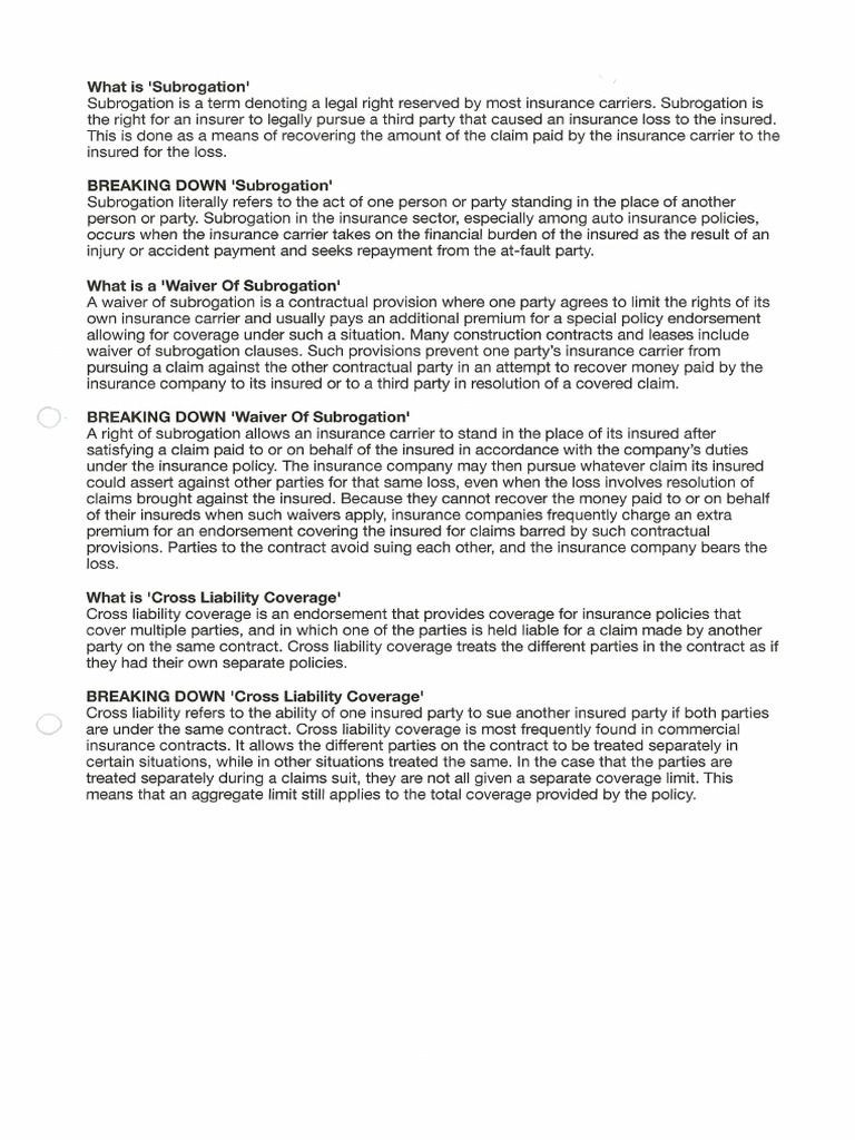 Insurance, Bond and Warranties | PDF