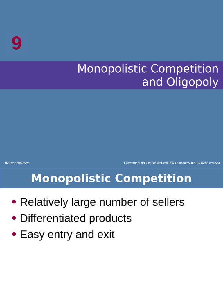 Chap 9 Final Version | PDF | Oligopoly | Profit (Economics)