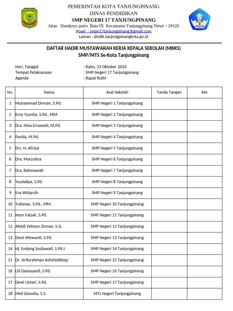 Absen Hadir Mkks | PDF