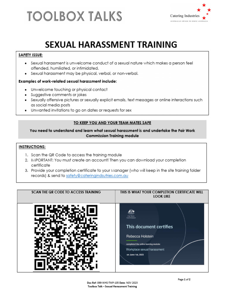 Sexual Harassment Training Guide | PDF | Sexual Harassment | Harassment