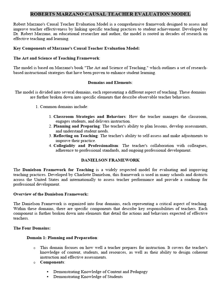 The Four Models of Effective Teaching | PDF | Teachers | Learning