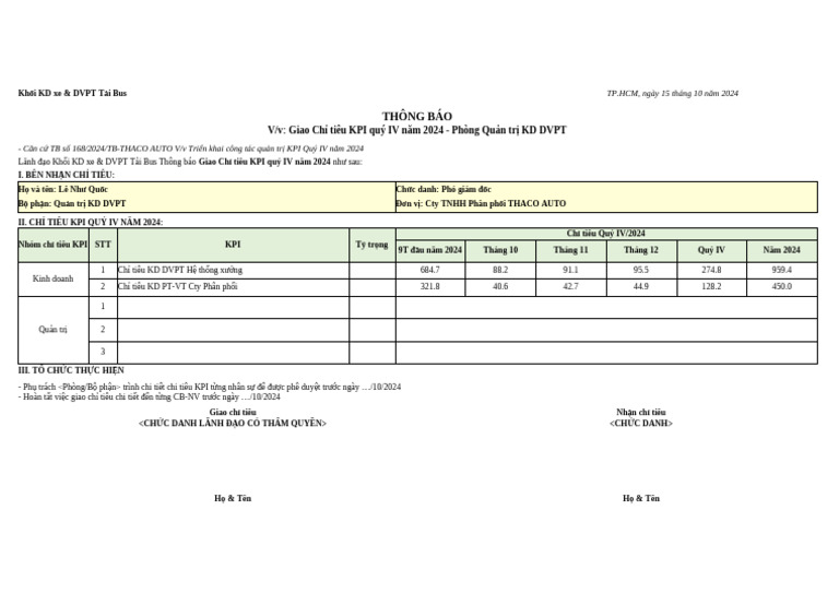 Mau Giao Chi Tieu | PDF