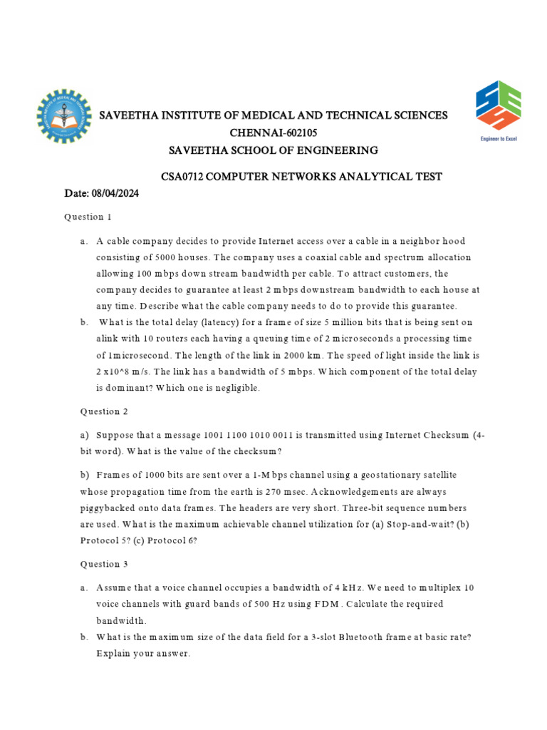 Analytical Test 8-4-2024 | PDF