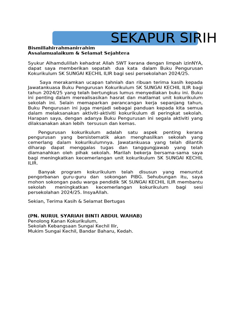 Buku Pengurusan Koko 2425 | PDF