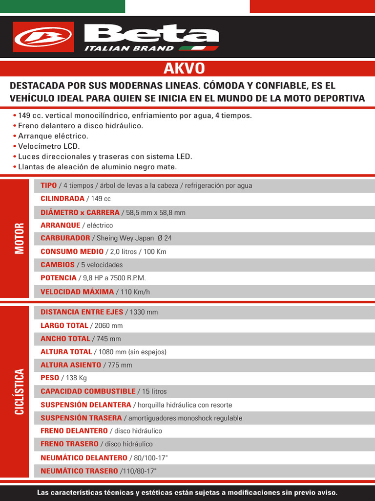 Akvo 150-4t Nafta - Ficha-Tecnica | PDF | Negocios | Hogar, jardinería y bricolaje