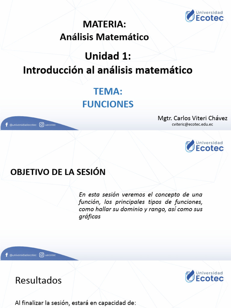 Presentación de Funciones | PDF | Función (Matemáticas) | Variable (Matemáticas)