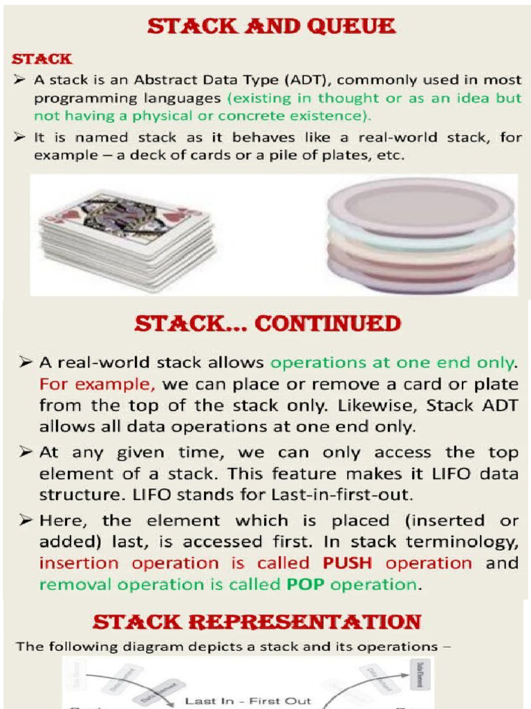 Unit No 1 - Stack & Queue | PDF