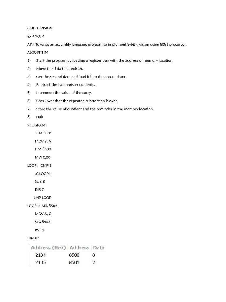 8 Bit Division Prog Pdf 