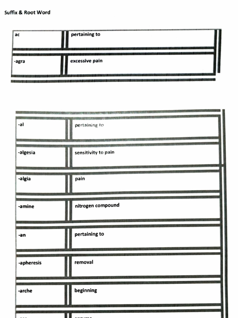 Medical Suffixes Cheat Sheet | PDF | Clinical Medicine | Medical ...