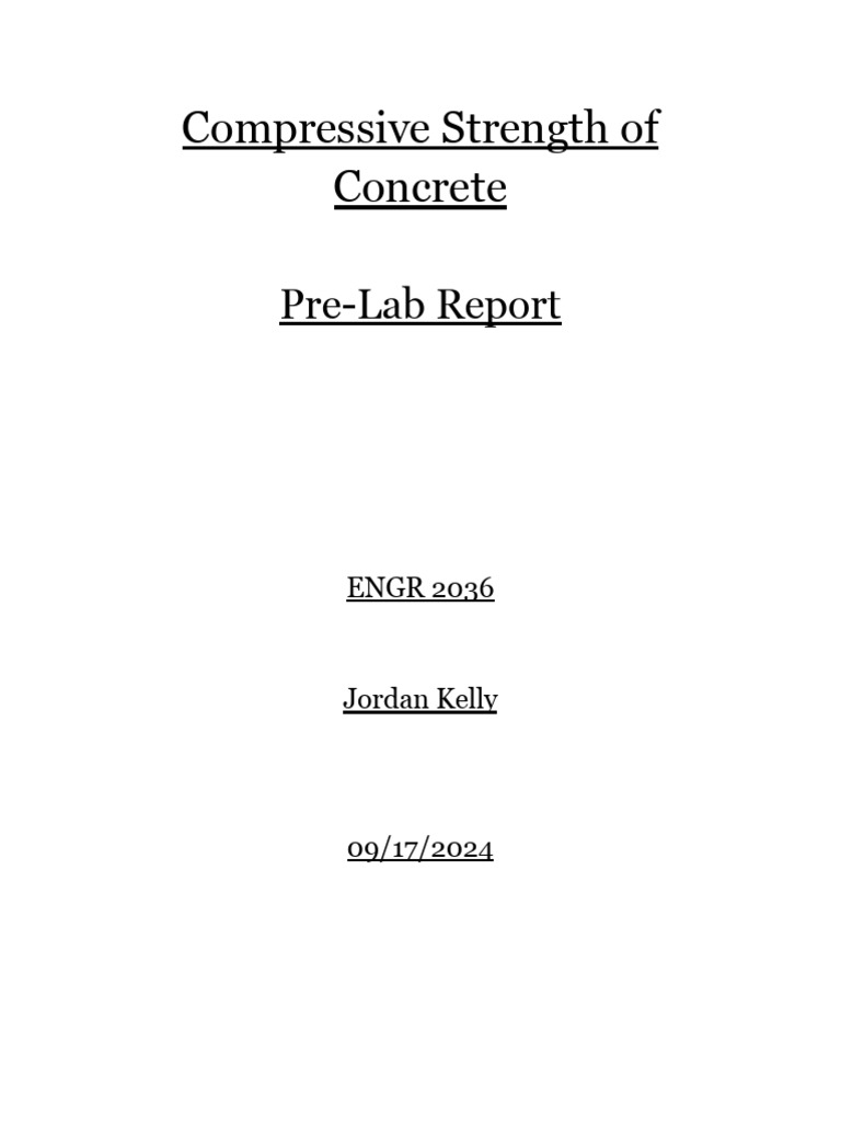Compressive Strength of Concrete | PDF