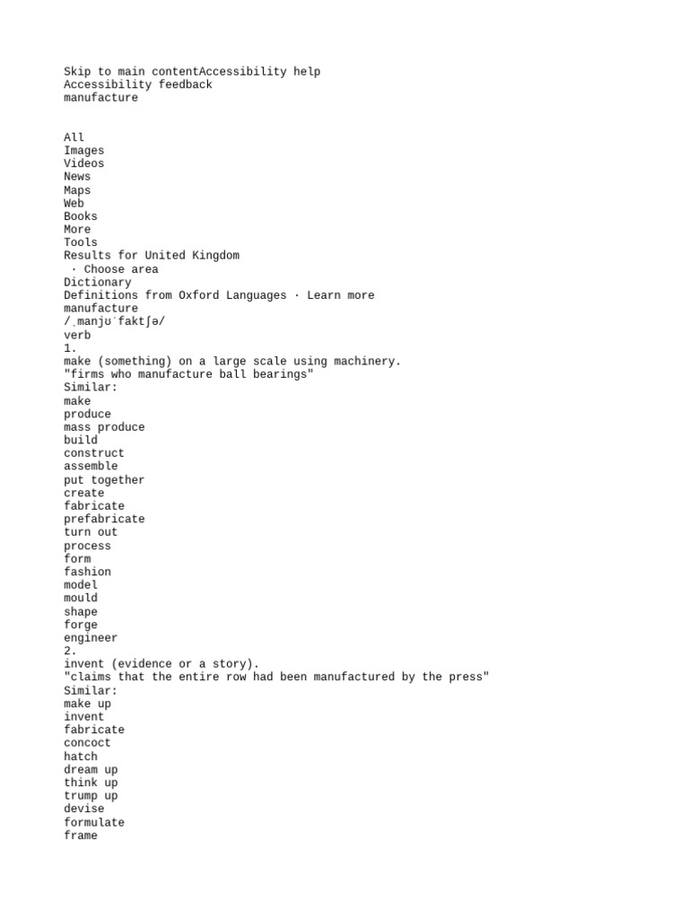 a manu | PDF | Mass Production | Dictionary