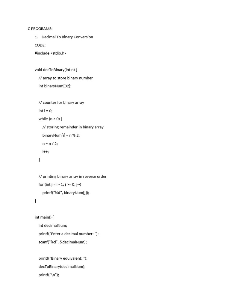 12 Conversions of C Programs | PDF | Division (Mathematics) | Software Engineering
