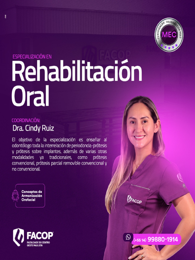 Facop - Especializacion en Rehabilitacion Oral | PDF
