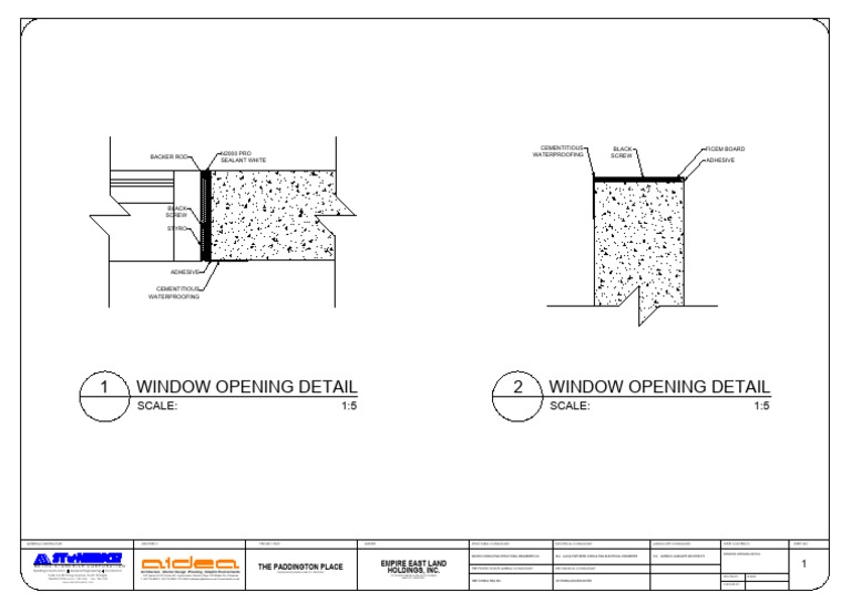 Window Opening Detail | PDF
