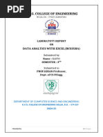 Data Analytics With Excel Lab Manual | PDF | Microsoft Excel | Spreadsheet