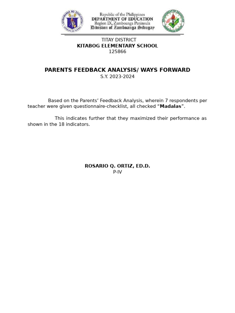 FEEDBACK ANALYSIS | PDF