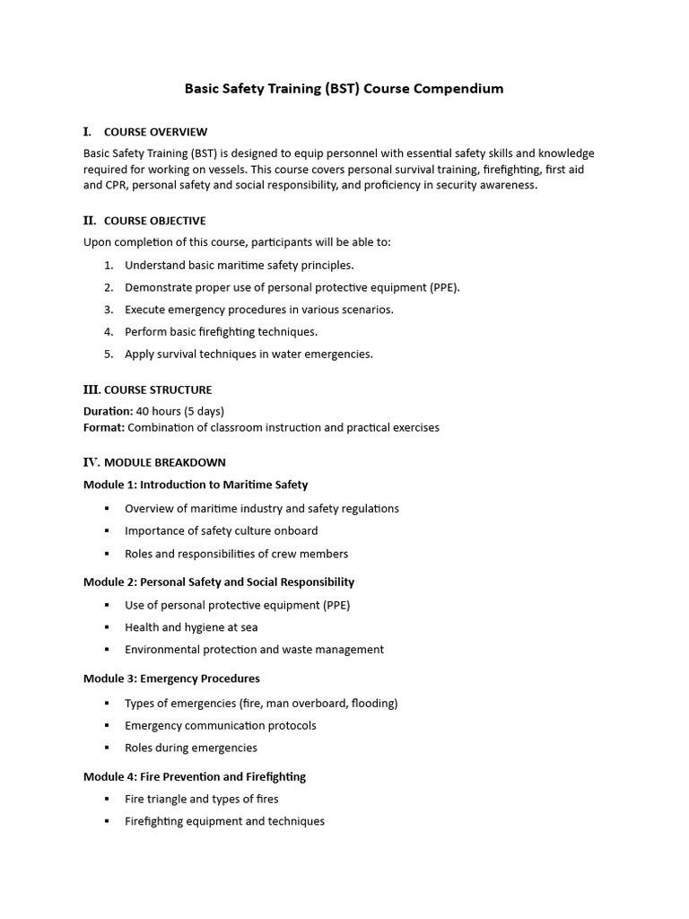 Maritime Basic Safety Training | PDF | First Aid | Emergency