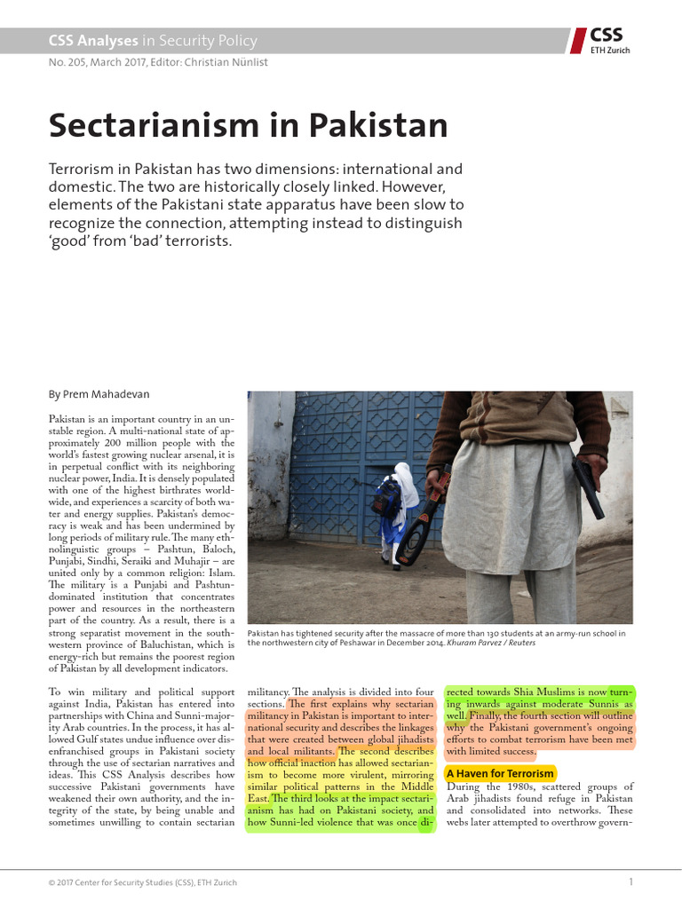 Sectarianism in Pak Css Analysis. | PDF | Pakistan | Sectarianism