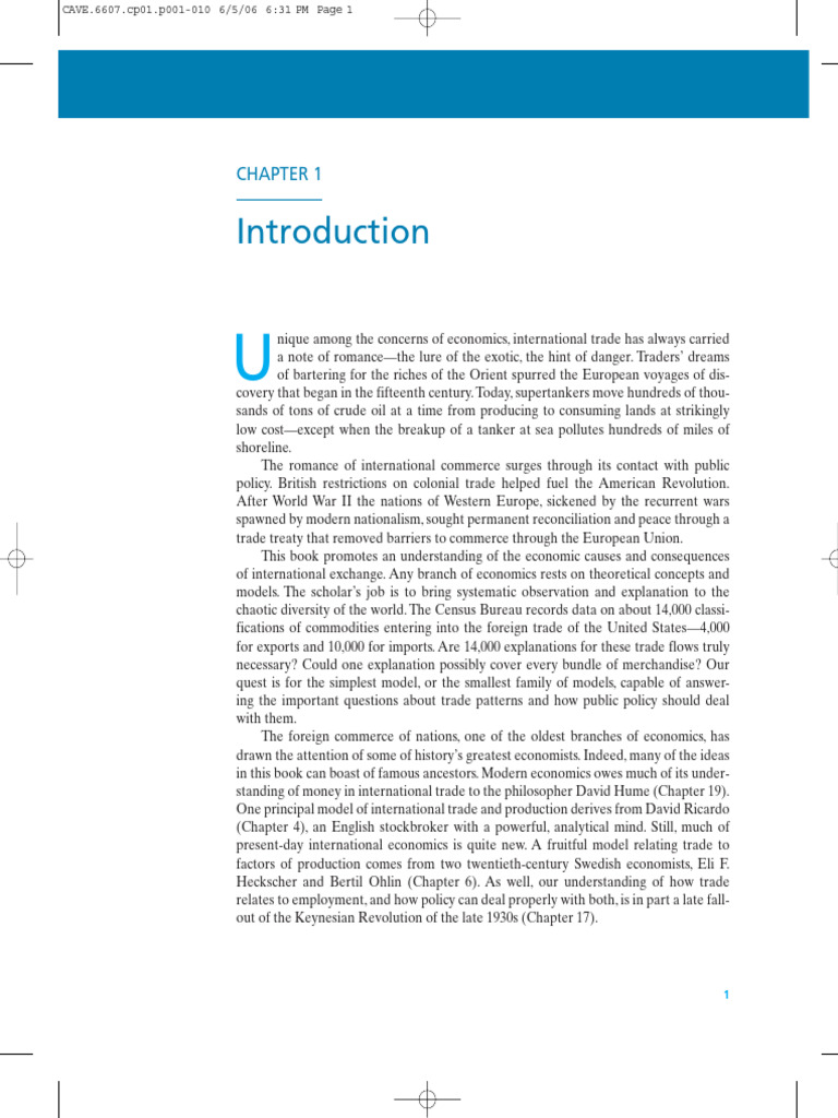 Cave 6607 cp01 p001-010 | PDF | Economics | International Economics