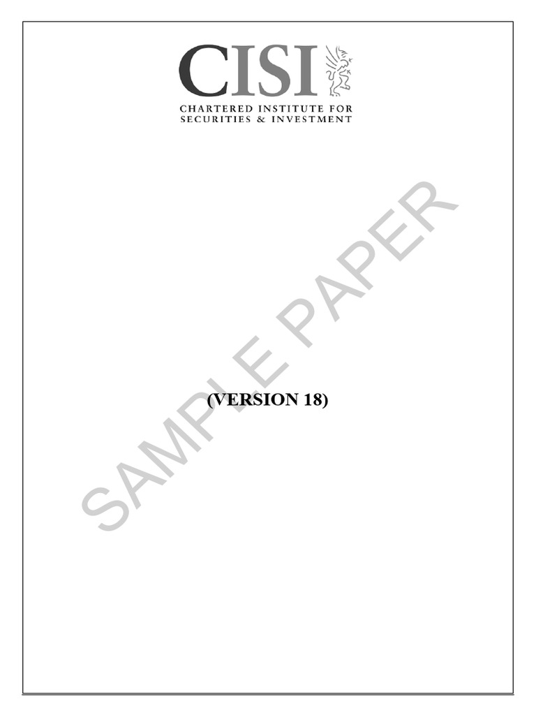 GSO V18 Sample Paper | PDF | Securities (Finance) | American Depositary Receipt