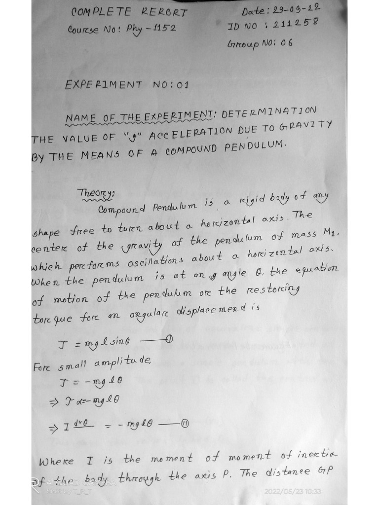Physics-Lab-Report-1.1 | PDF