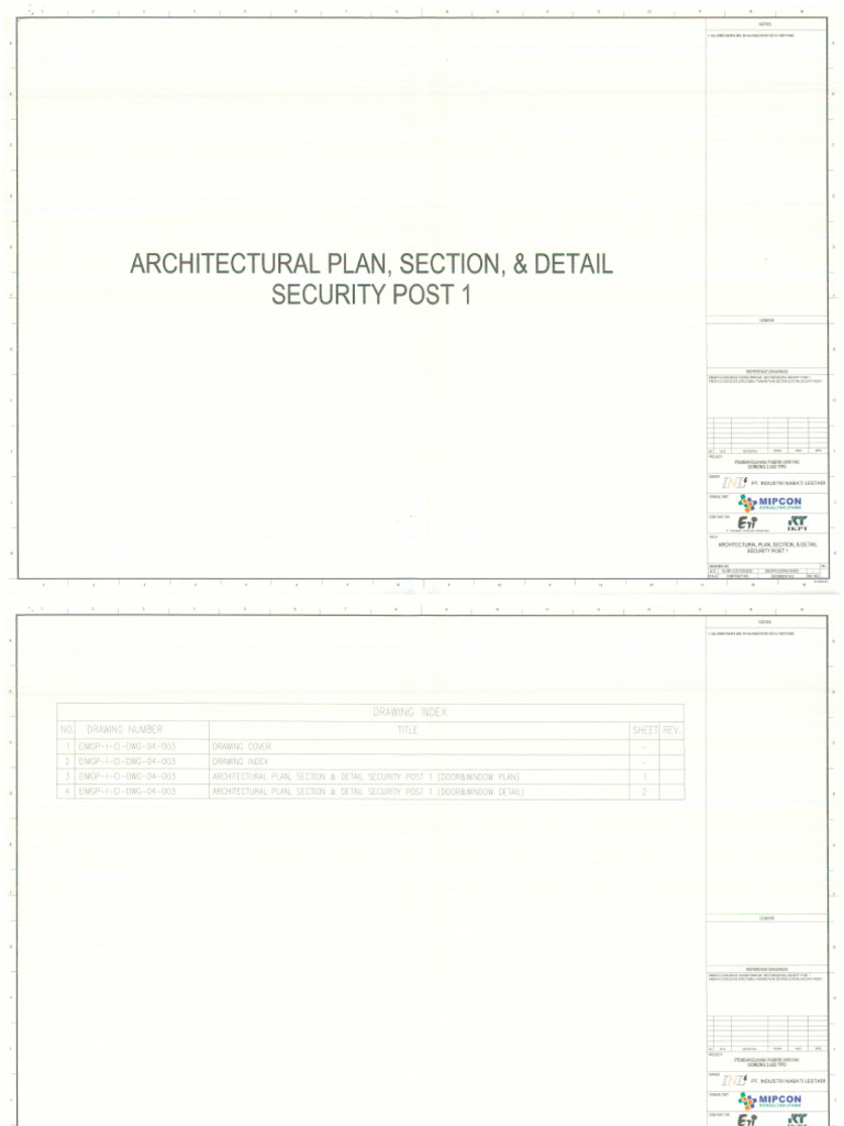 Eimgp-I-Ci-Dwg-04-003 Architectural Plan, Section & Detail Security ...