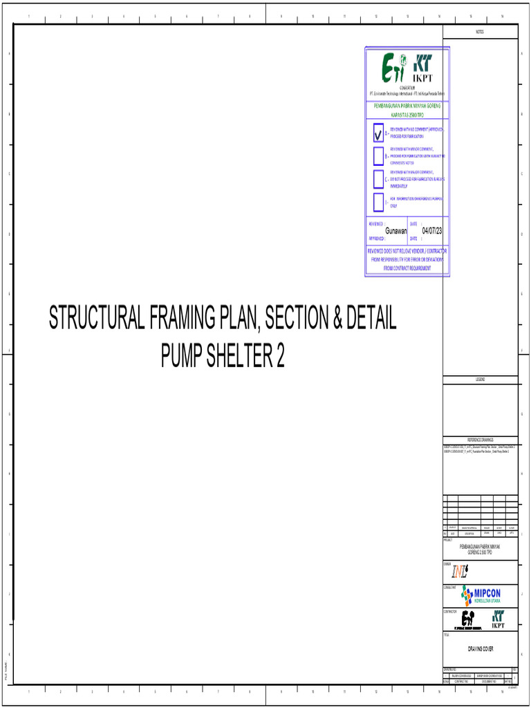 EIMGP-XXXII-CI-DWG-01-003 - R0 Structural Framing Plan Detail Pump Shelter 2 | PDF