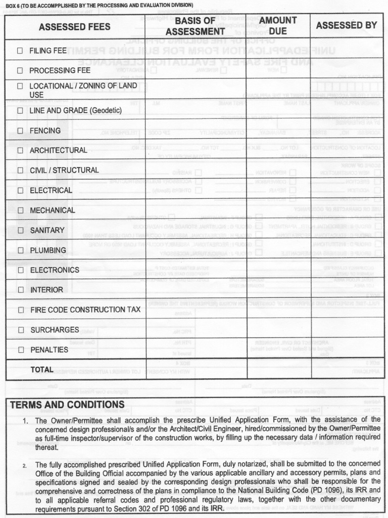 Unified BLDG Permit Tandag City Form pg220240801 - 14063617 | PDF