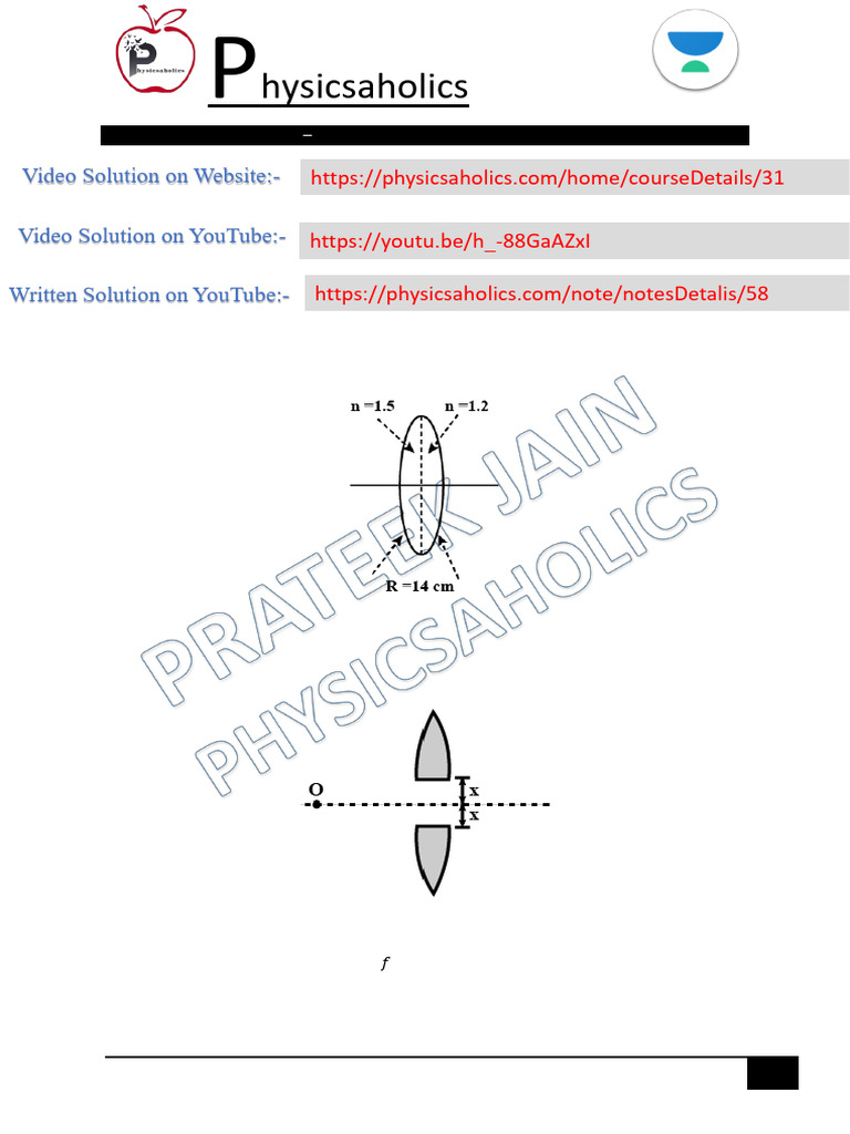 DPP-9 Geometrical Optics - Power, Cutting, Silvering & Combination of ...