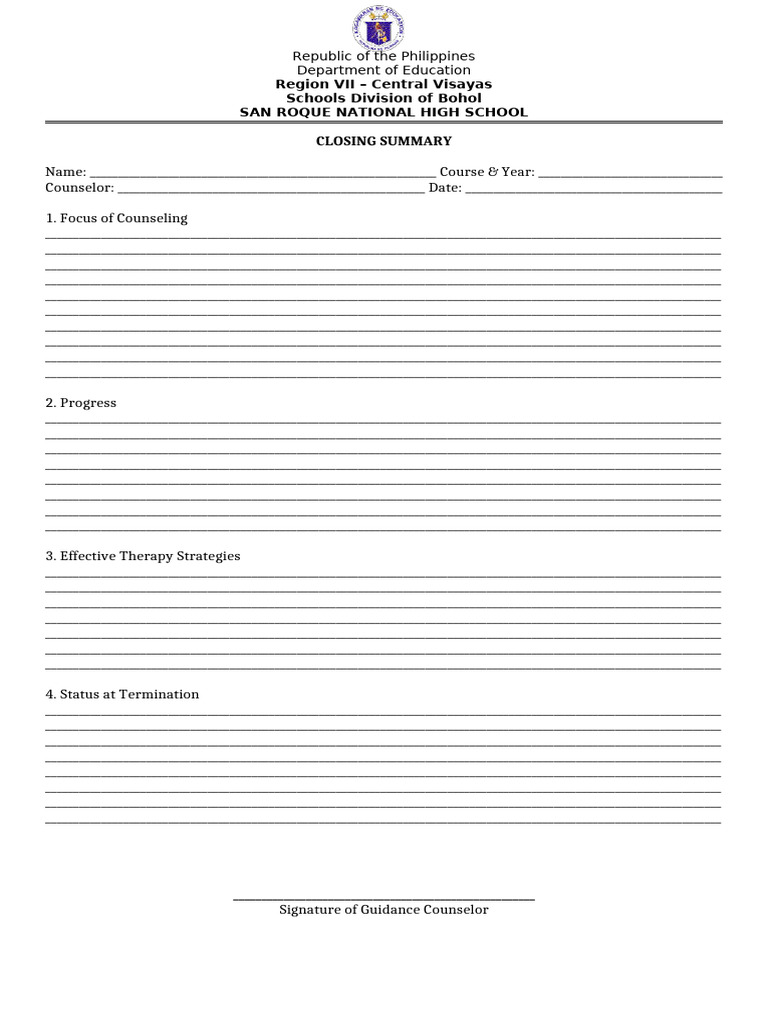 Guidance Office Closing-Summary | PDF | Health Care | Counseling