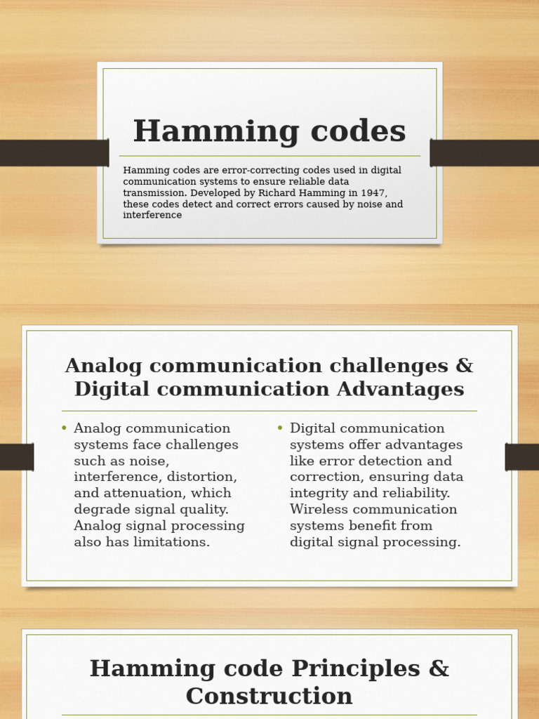 Hamming Codes. | PDF