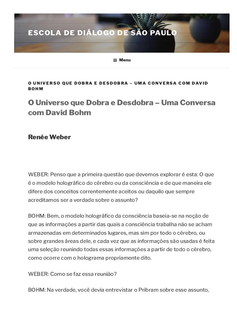Modelo Holográfico da Consciência | PDF | Física | Tempo