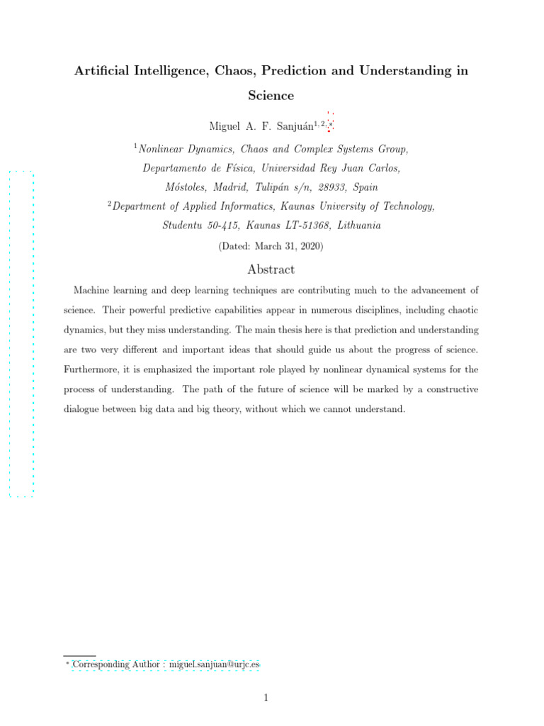 understanding and prediction relationship | PDF | Chaos Theory | Science