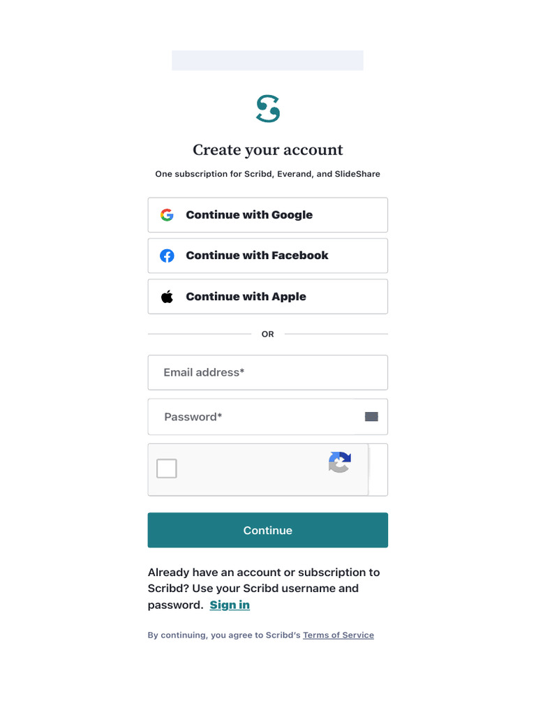 Sign Up - Scribd | PDF