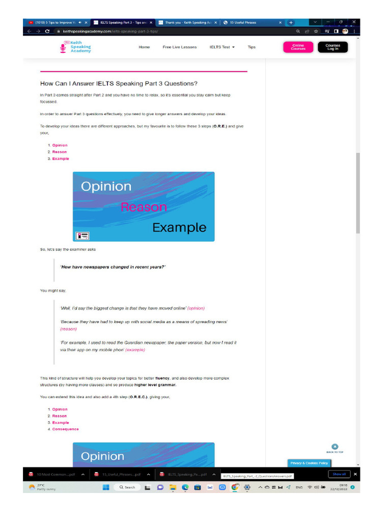 Speaking Part 3 | PDF