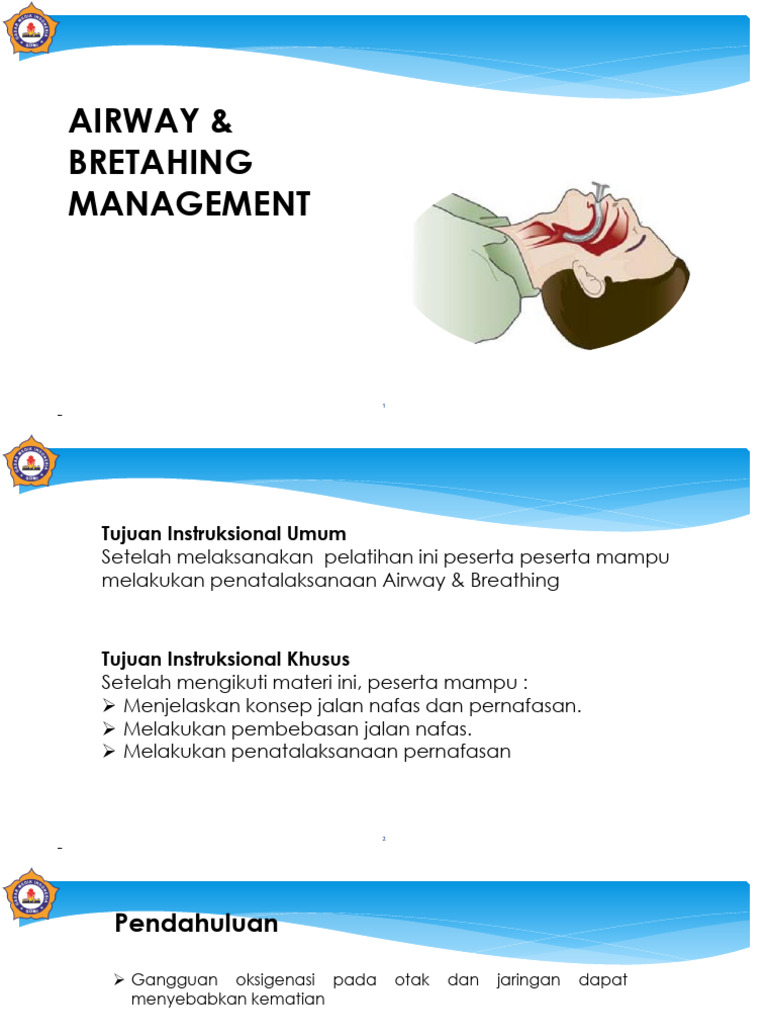 Slide 11 Airway and Breathing Management | PDF | Sains & Matematika
