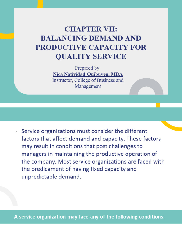 Balancing Demand and Capacity in Services | PDF | Demand | Business