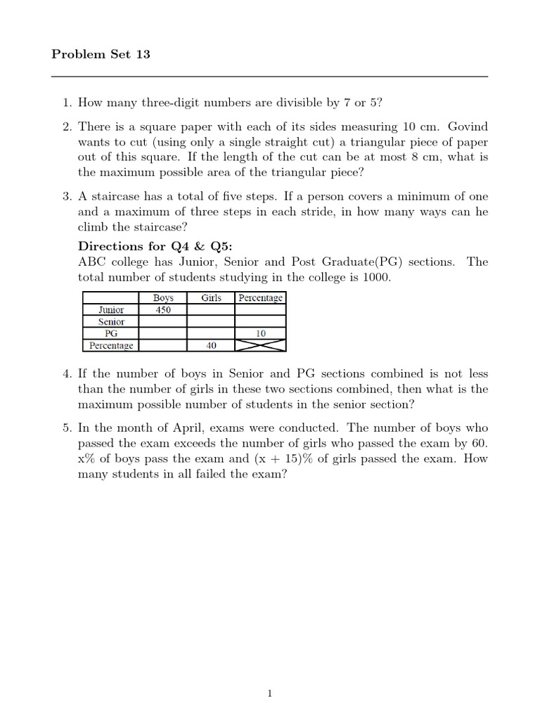 Problem Set 13 | PDF