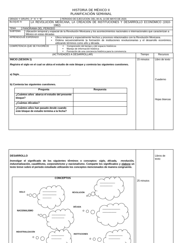 Historia de México. 3a y 3B Mayo | PDF | México