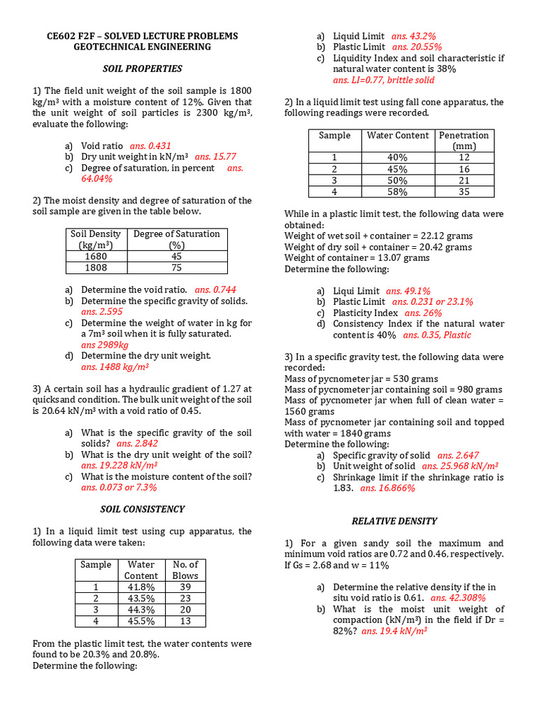 CE602 - GEO 1 | PDF | Soil Science | Soil
