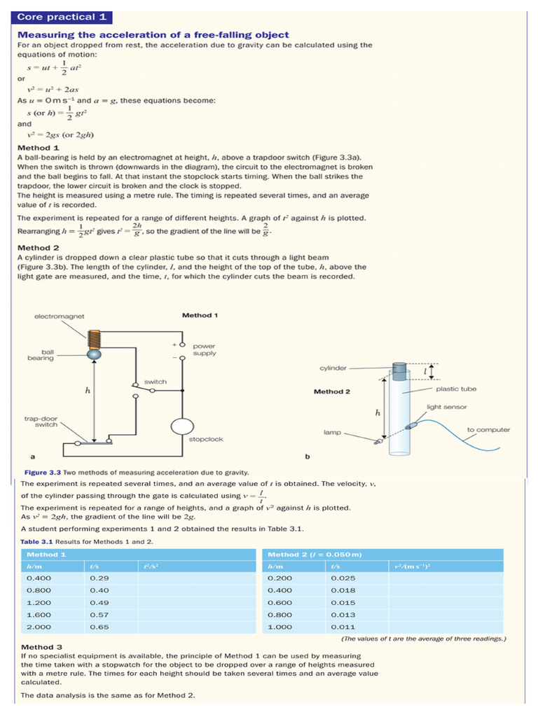 Acceleration Due To Gravity | PDF