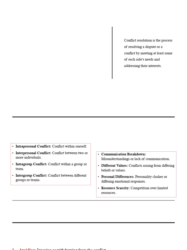 Conflict Resolution Guide | PDF | Conflict Resolution | Negotiation