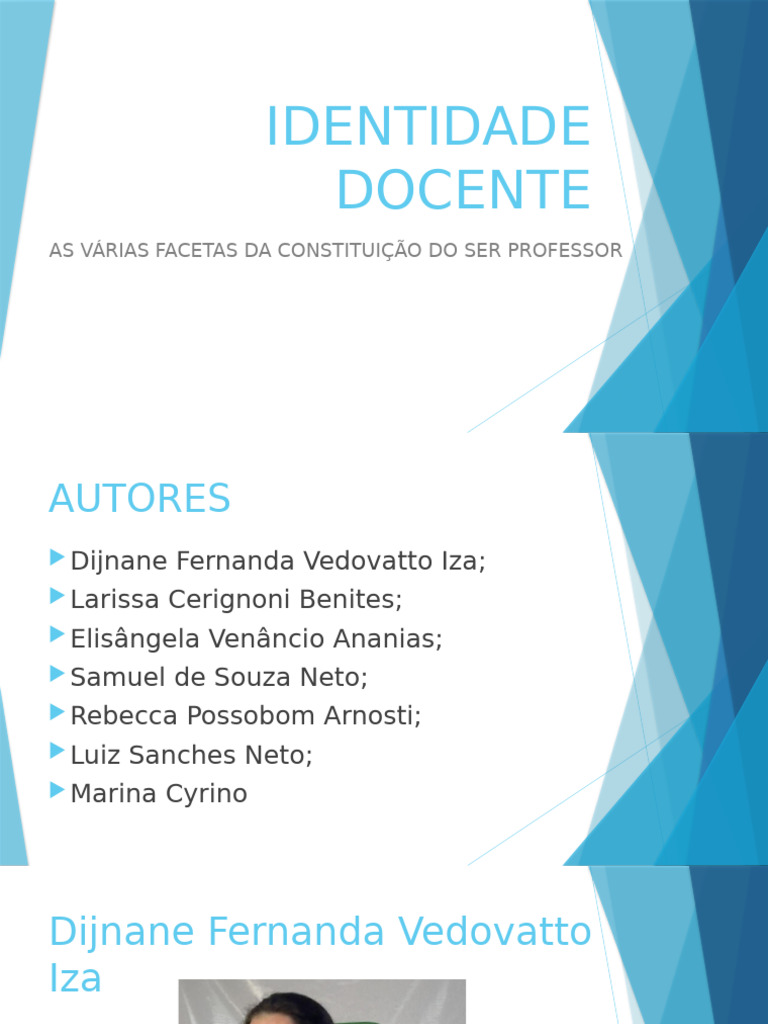 Identidade Docente Pdf Pedagogia Aprendizado