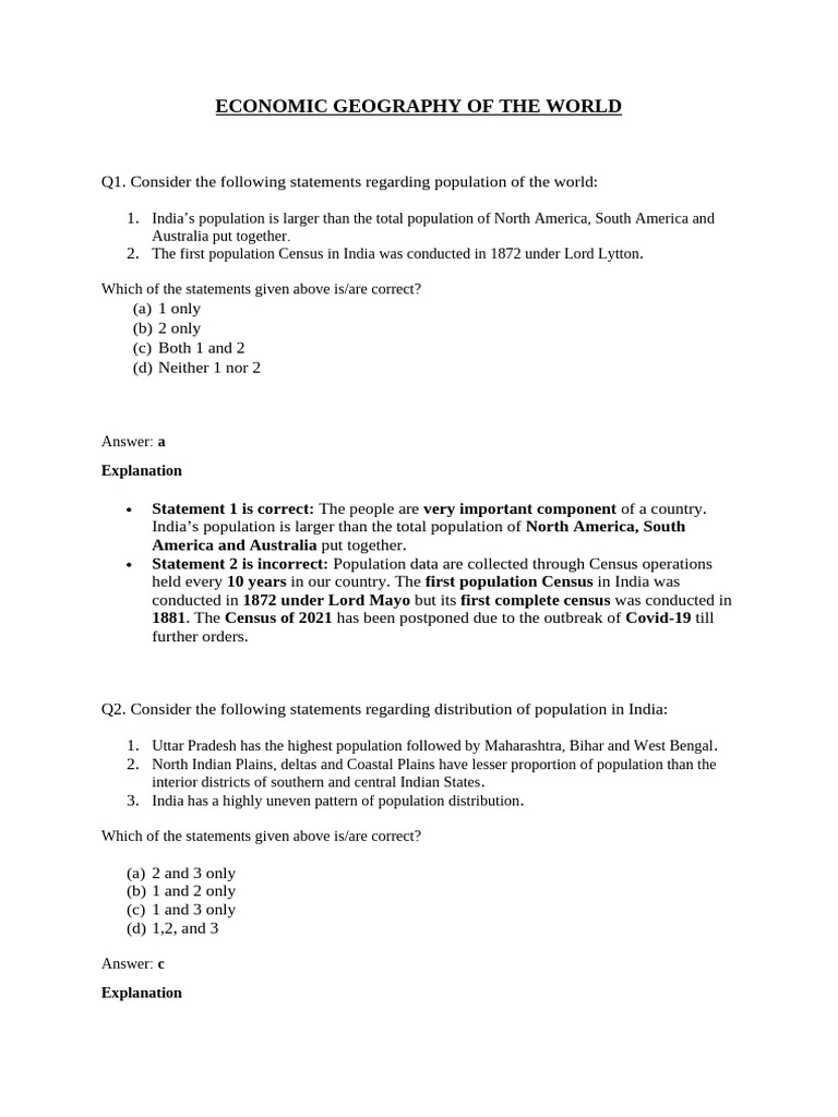 World Economic Geography Insights | PDF